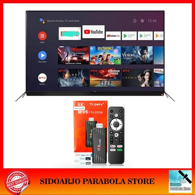 Jual HDMI Stick Dongle Smart TV Android Digital M96 Voice 4K Resolution ...