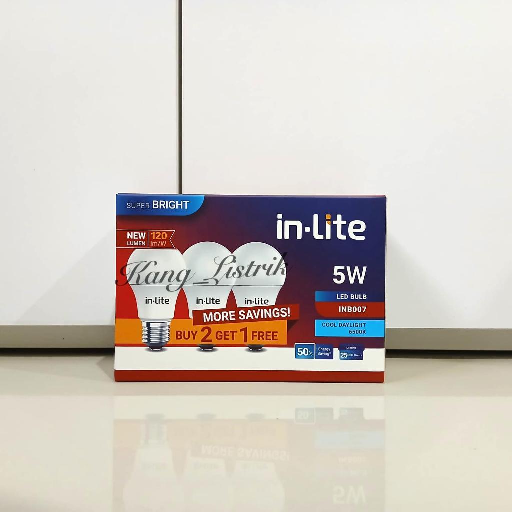 Jual IN LITE LAMPU PAKET 5W LED BULB BOHLAM LED INLITE PAKET VALUE INB007 5WATT BELI 2 GRATIS 1 ...