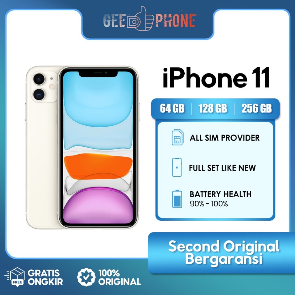Jual iphone 11 64GB 128GB 256GB tangan kedua fullset mulus ori garansi | Shopee Indonesia