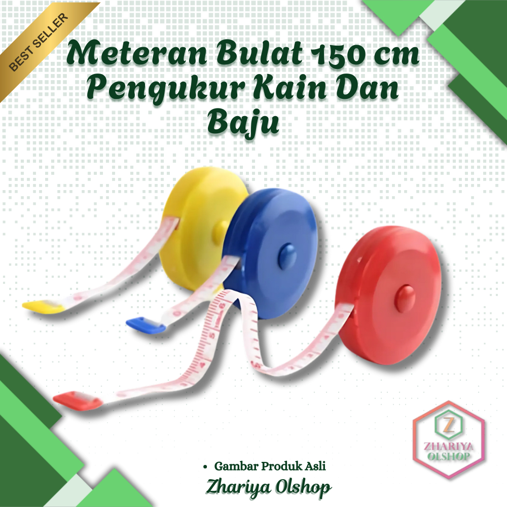 Jual Meteran Bulat 150cm Tarik Meteran Pengukur Kain Dan Baju | Shopee ...