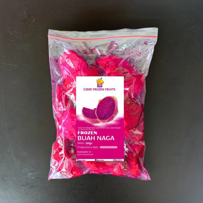 Jual Buah frozen naga / Frozen naga / Buah naga beku 500 gram | Shopee Indonesia