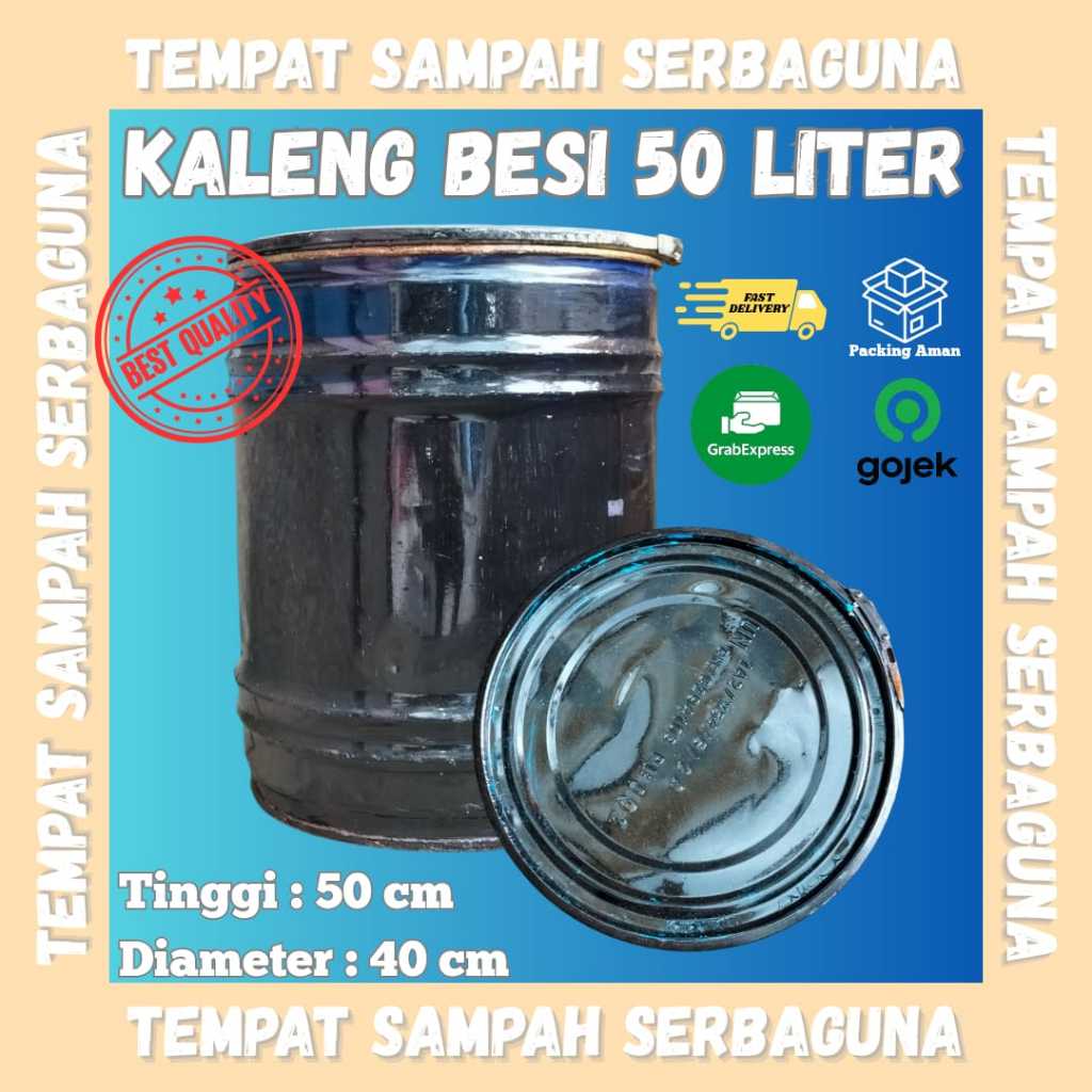 Jual TONG Sampah Kaleng Besi 50 Liter Bekas | Shopee Indonesia
