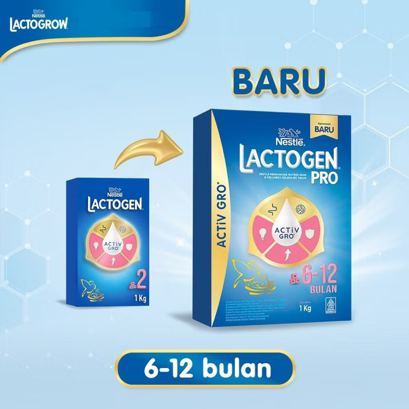 Jual NESTLE LACTOGEN PRO 6 - 12 Bulan ACTIVE GRO LACTOGEN 2 1000 gr ...