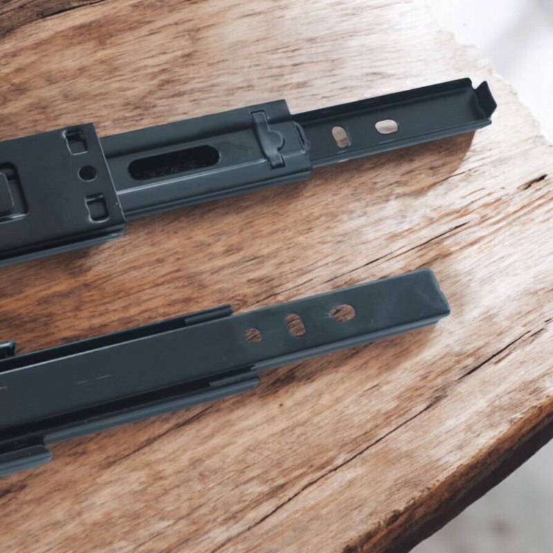 Jual ( 1 Pasang ) Rel laci Hitam Double Track FE 37mm Rel laci Hitam ...