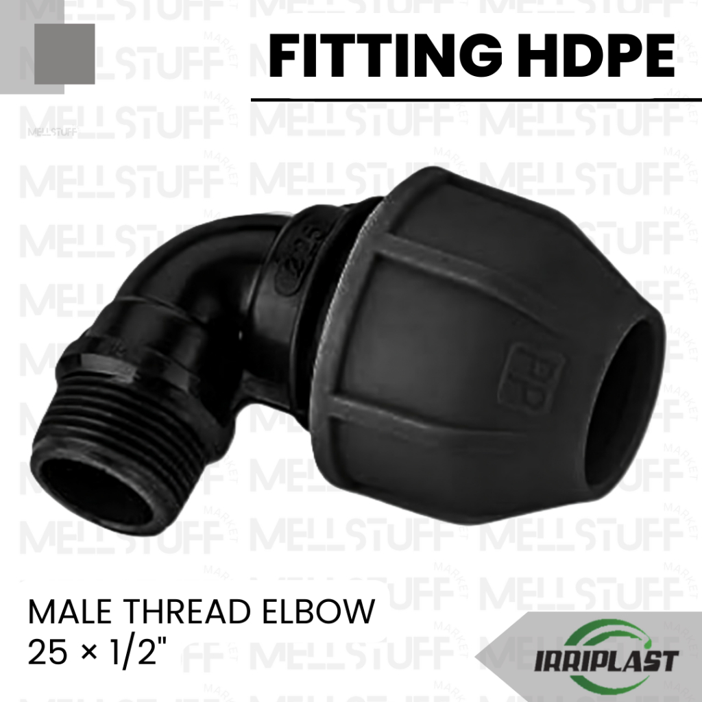Jual Fitting HDPE Male Thread Elbow Ukuran 25 MM × 1/2" Inch Sambungan ...