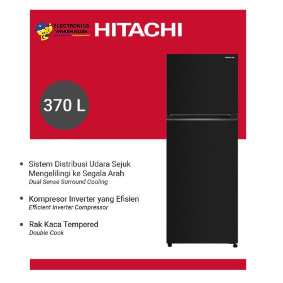 Jual HITACHI Kulkas 2 Pintu Hoshi Inverter 370 Liter Briliant Black HRTN6408SBBKID | Shopee ...