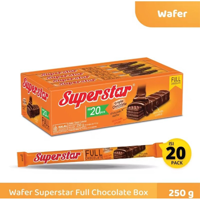 Jual Roma Superstar Triple Chocolate 1 Box Isi 20 Pcs – Biskuit Cokelat ...