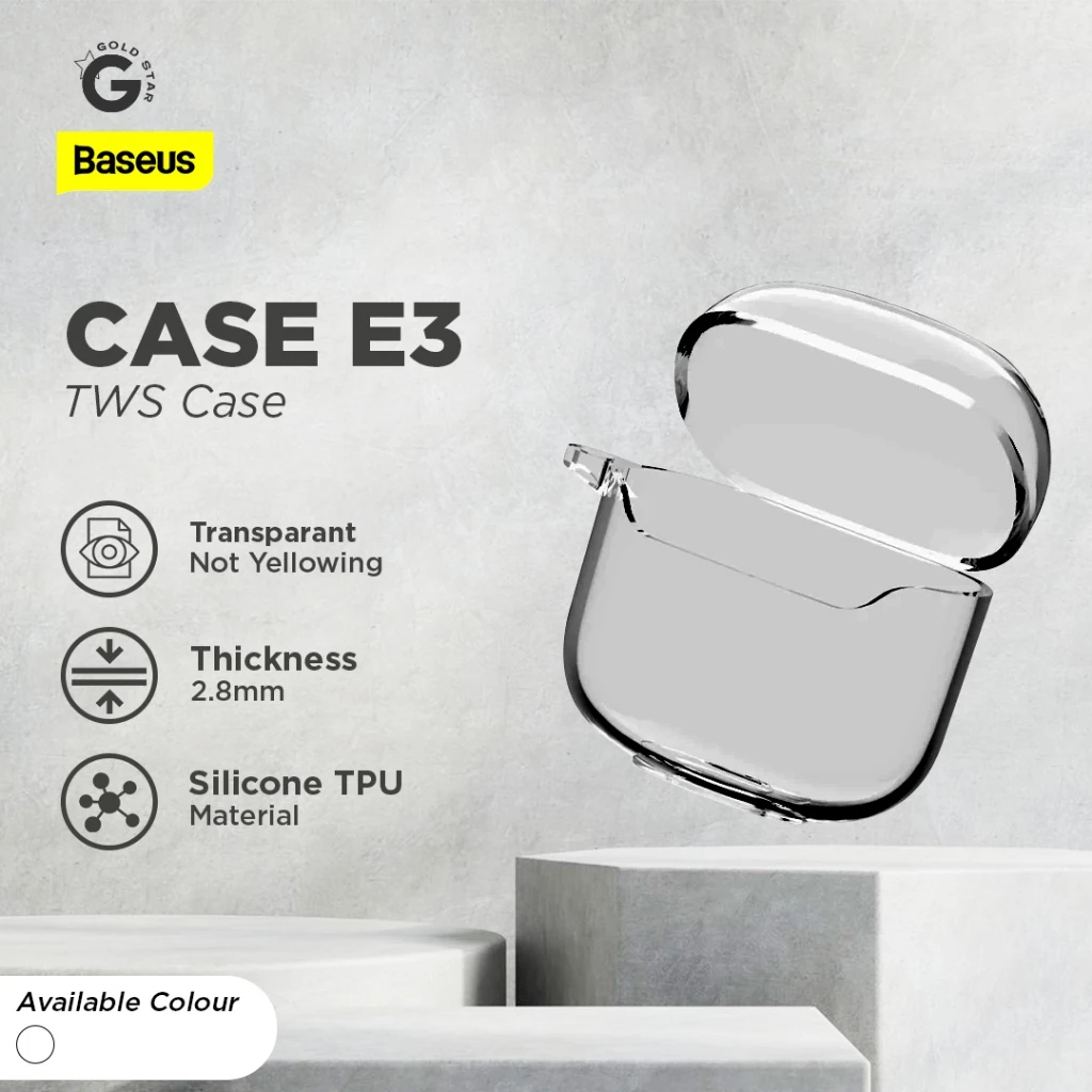 Jual Baseus TWS Case E3 Silicone Transparan | Shopee Indonesia