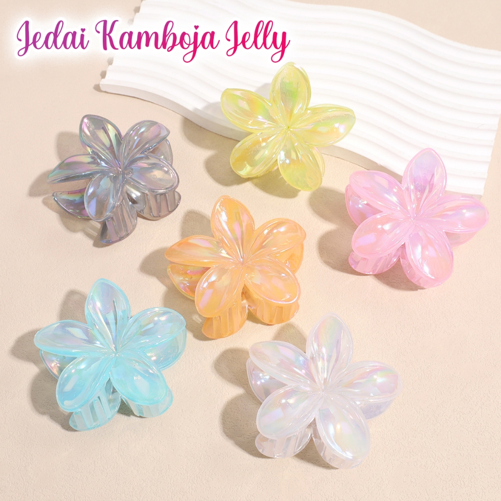 Jual Yoibeauty - [SATUAN] Jedai Bunga Kamboja Jelly, Jepit Rambut ...