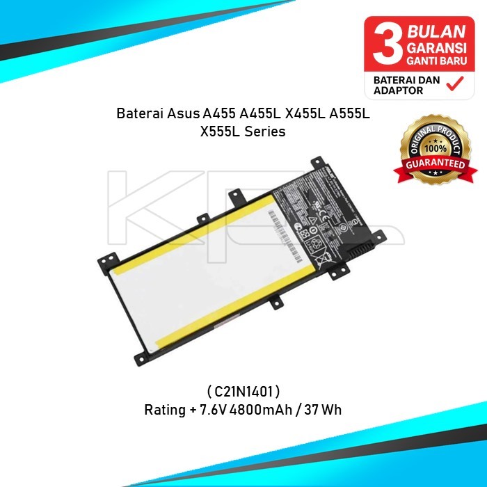 Jual Baterai Battery Asus Original ASUS A455 X455 X455L X455LA A455L ...