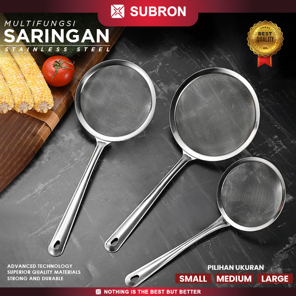 Jual SUBRON Saringan Halus Minyak Teh Kopi Gagang Panjang Stainless ...