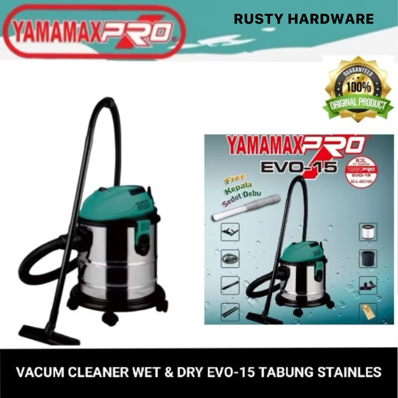 Jual YAMAMAX PRO — VACUM CLEANER EVO-15 ( WET / DRY / BLOW ). 15 LITER ...
