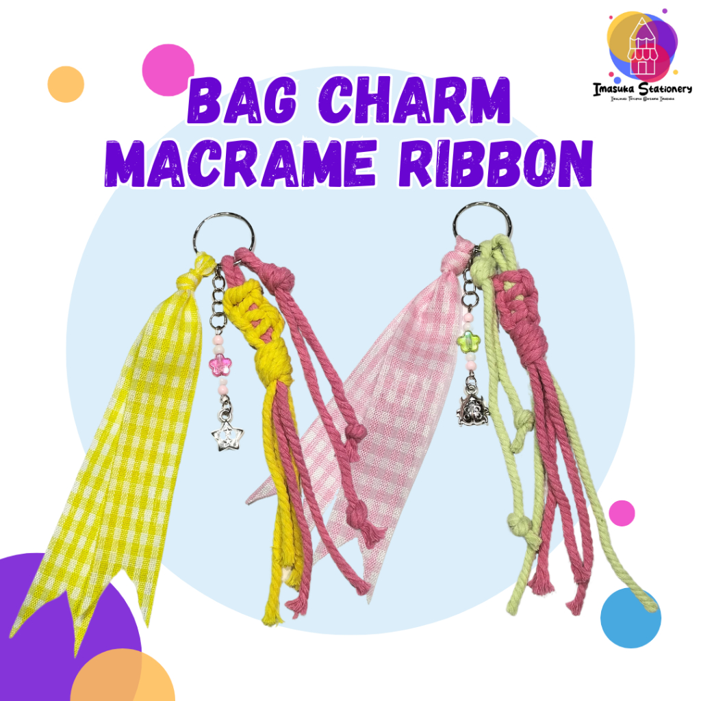 Jual Bag Charms Macrame Ribbon Key Chain Gantungan Kunci Ganci ...