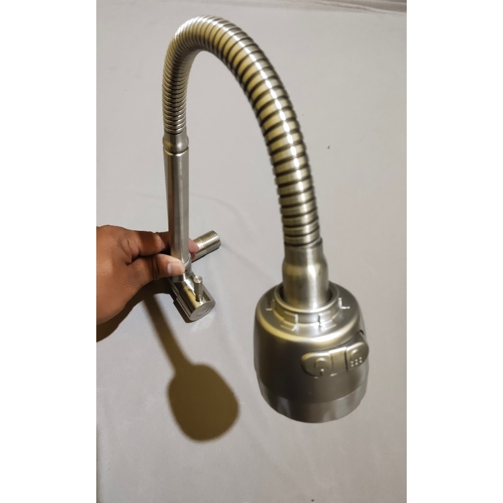 Jual KRAN STAINLESS / FLEXIBLE LEHER ANGSA / KRAN TEMBOK 360 DERAJAT ...