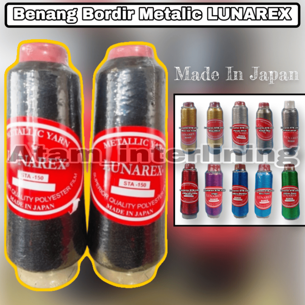 Jual Benang Bordir Metalik LUNAREX Berkualitas Tinggi Made in Jepang ...