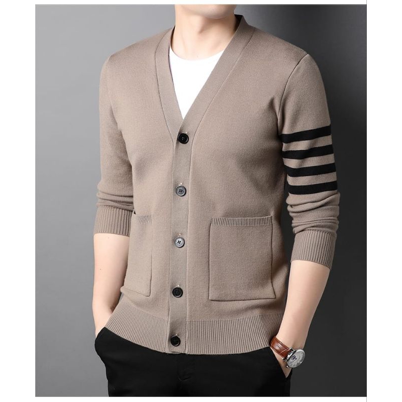 Jual Cardigan Pria / Cardigan Casual Pria / Cotton Rajut Halus Premium ...