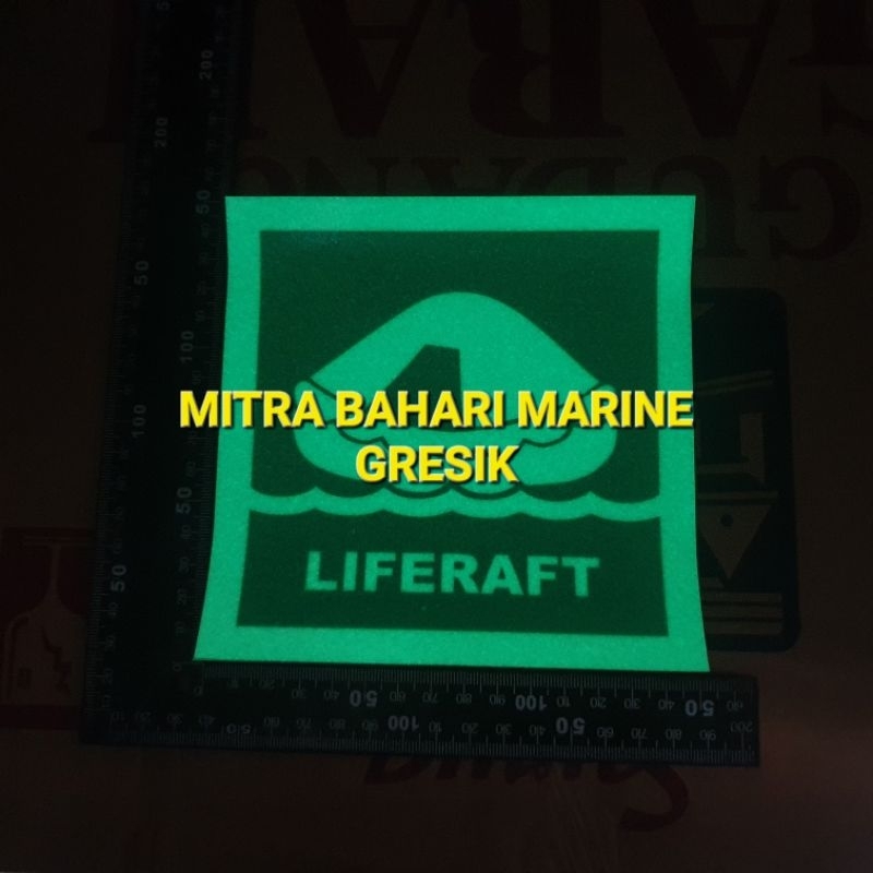 Jual Stiker IMO Symbol IMPA 334102 Liferaft Ukuran 15x15cm Glow In The ...