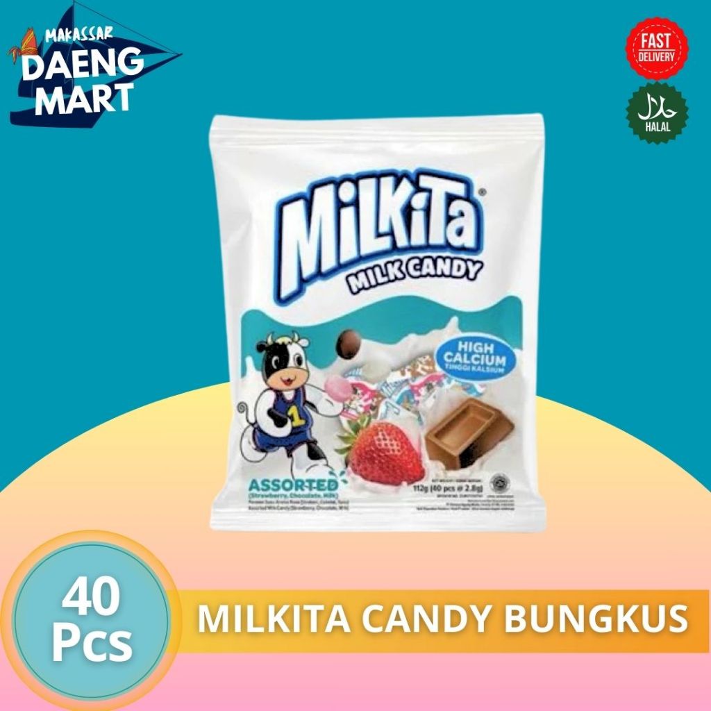 Jual Permen Makassar Milkita Assorted Milk Candy (1 Bag Isi 40pcs ...