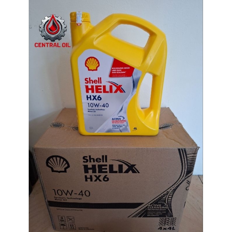 Jual Oli Shell Helix HX6 10W-40 4 Liter (1 Dus) | Shopee Indonesia