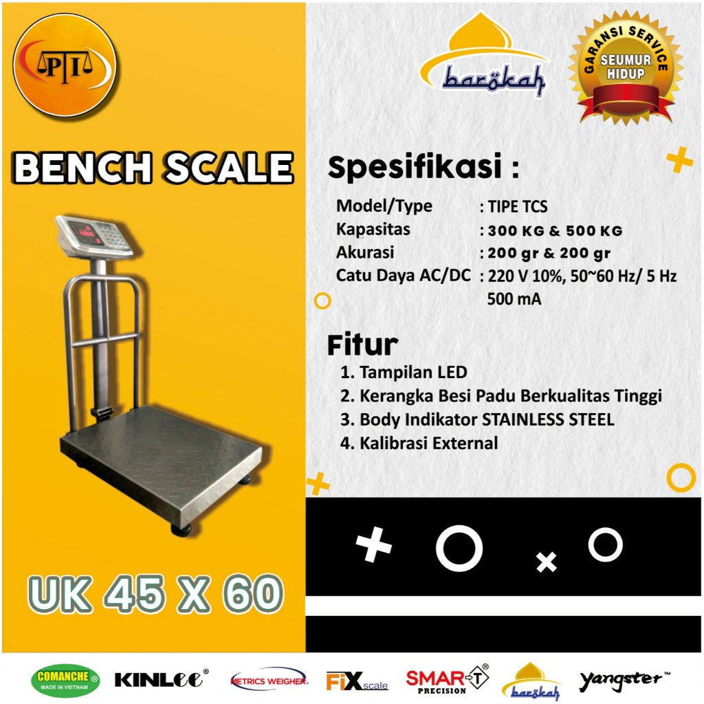 Jual Barokah Timbangan Duduk - Bench Scale - BS TCS - Size 45 x 60 | Shopee Indonesia