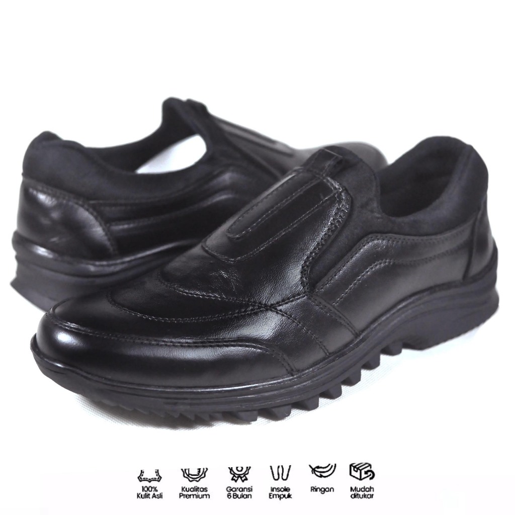 Jual Haliz Rory - Sepatu Slip On Sneakers Pria Casual Formal Bahan ...