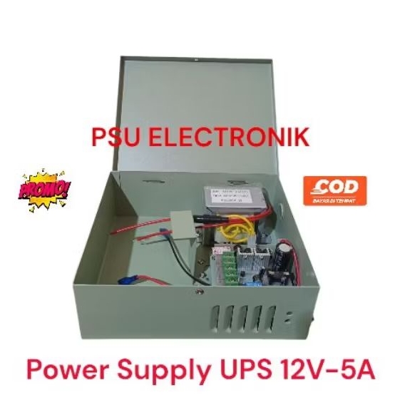 Jual POWER SUPPLY 12V 5A ELECTRIC LOCK DOOR AKI BATTERY UPS ACCESS ...