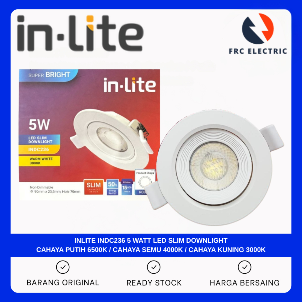 Jual InLite Lampu Slim SpotLight INDC236 5W Slim Spot Light 5 Watt ...