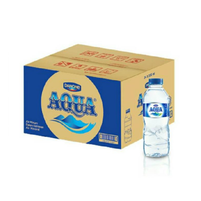 Jual AQUA DANONE AIR MINERAL 330ml - 1 KARTON [24 BOTOL] | Shopee Indonesia