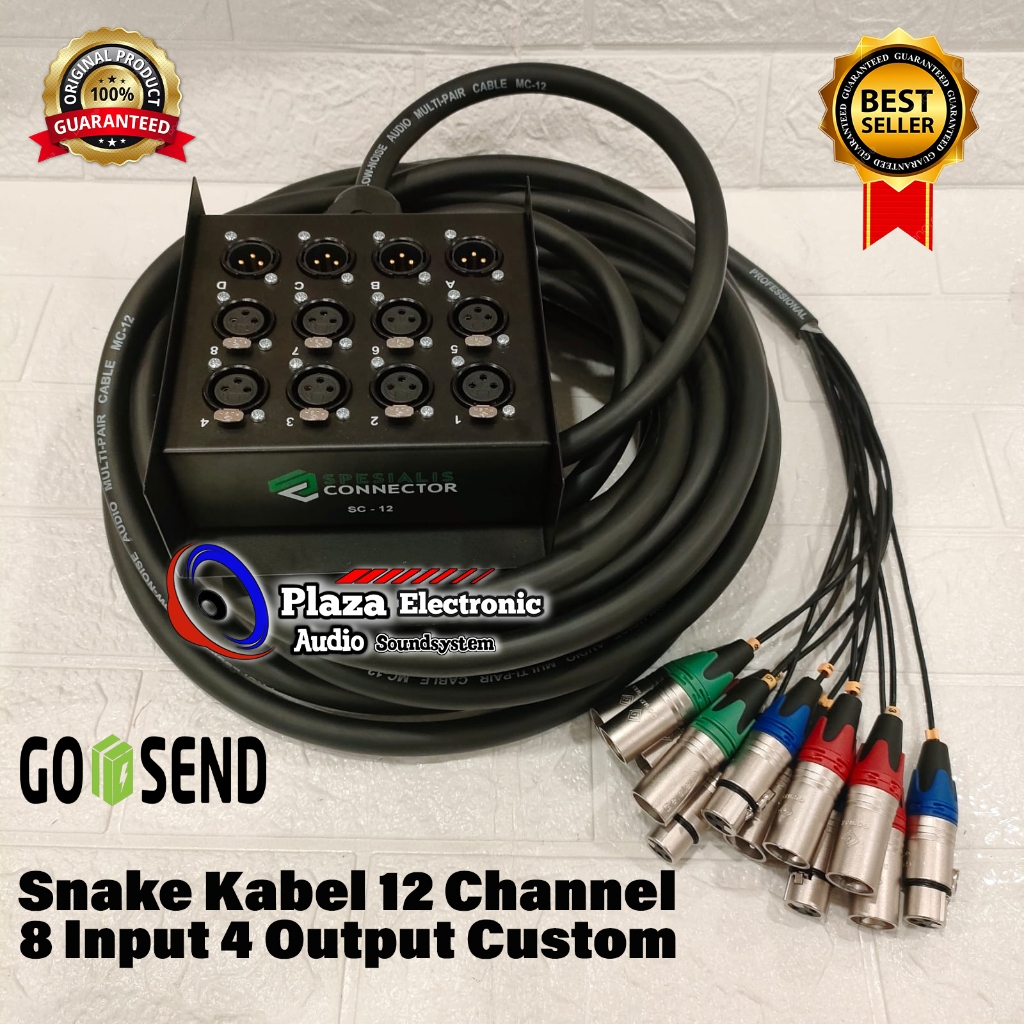 Jual Snake Kabel Isi 12 Channel Komplit + Stage Box STX 8 Input 4 ...