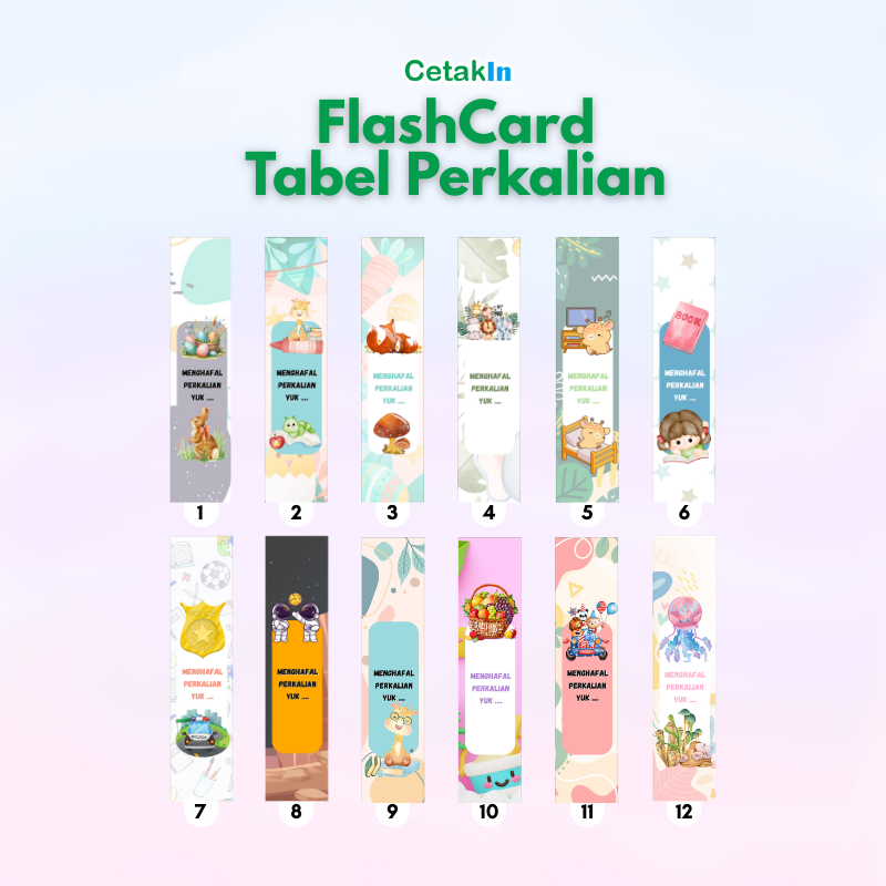 Jual Flashcard Perkalian Matematika dari 1-10 Tabel Mainan Edukasi Anak ...