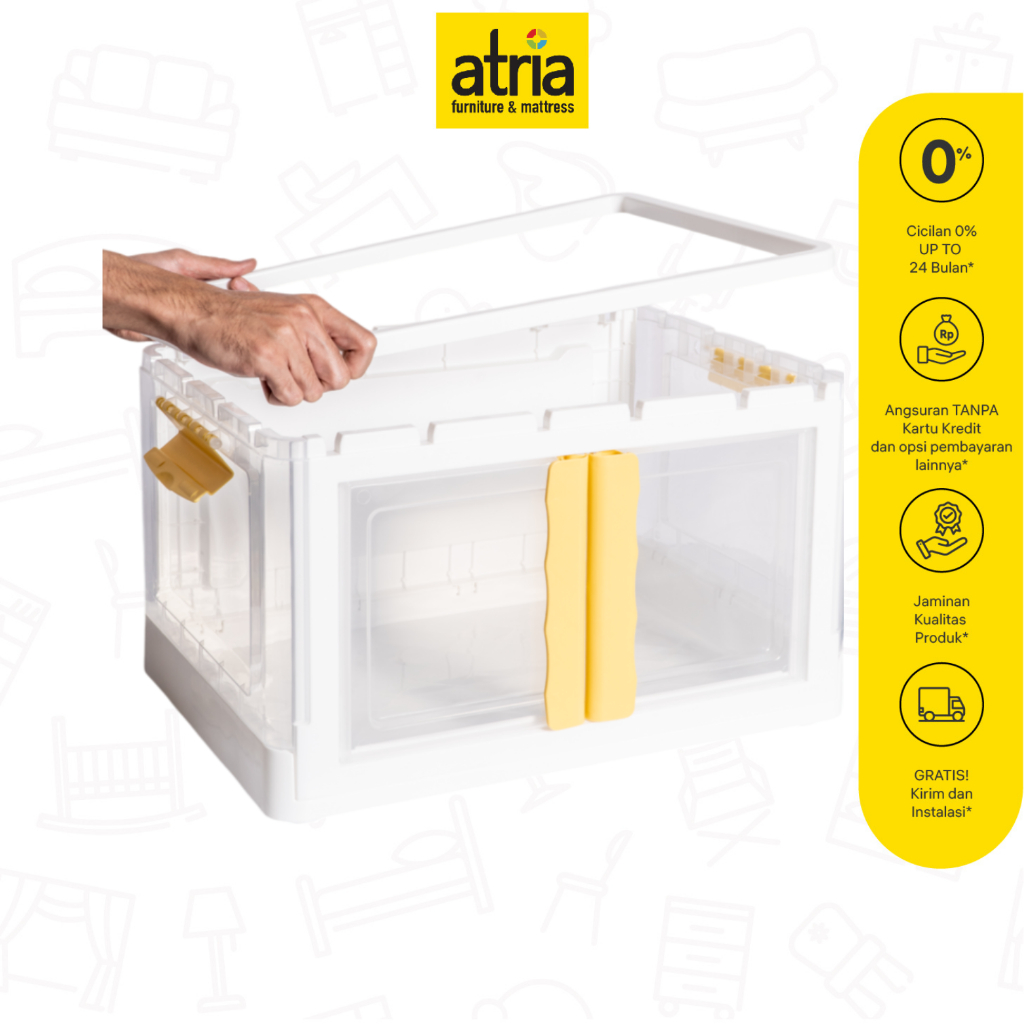 Jual Atria Bonnie Box Penyimpanan Multifungsi (55L) 53X36X29CM | Shopee ...
