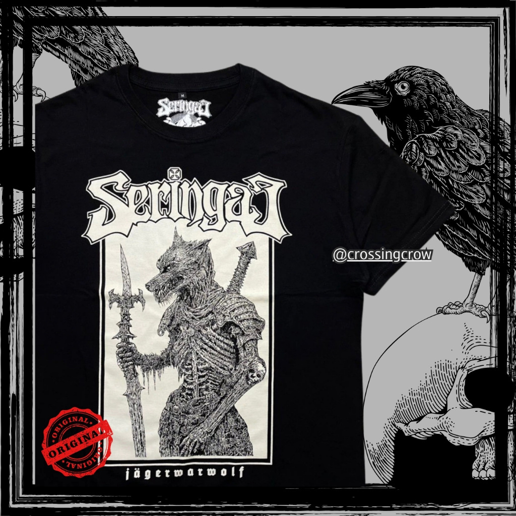 Jual KAOS SERINGAI ORIGINAL T SHIRT JAGER WAR WOLF | Shopee Indonesia