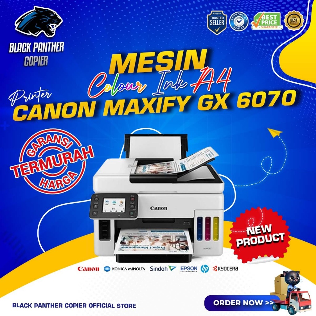 Jual Canon Maxify GX 6070 - Multifunction Inkjet Printer Color All in ...