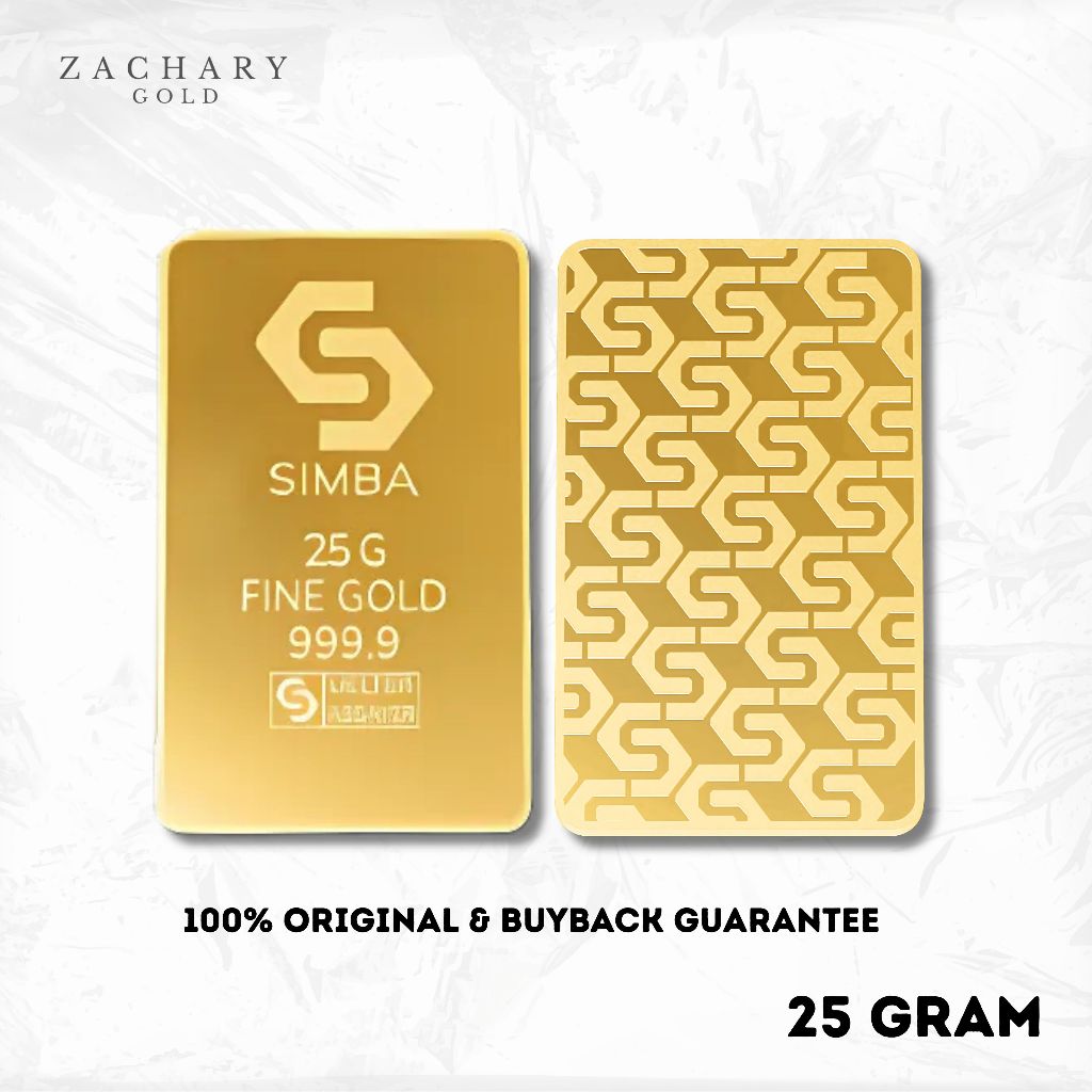 Jual SIMBA Emas Logam Mulia 25 Gram Gold bar - LM Batangan Sertifikat Fine Gold 99.99% 24 Karat ...