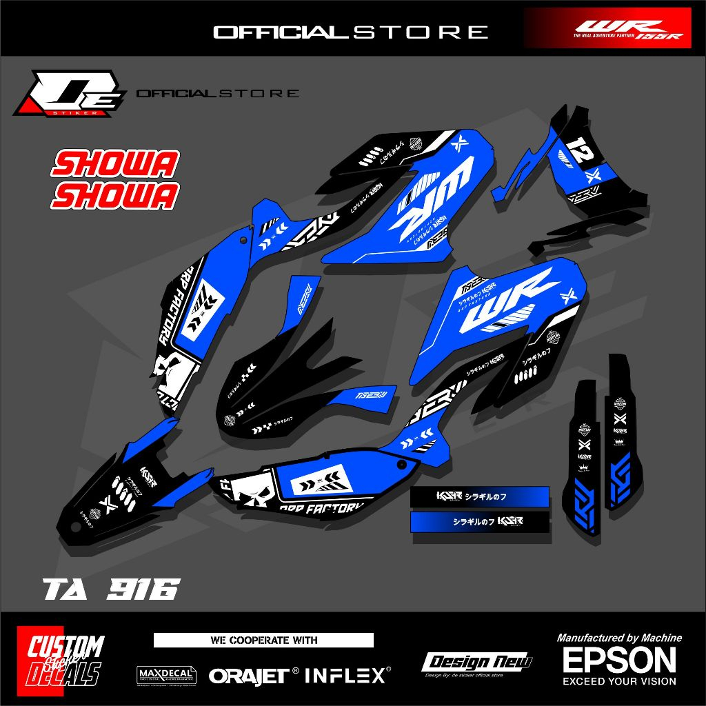 Jual Stiker Decal Motor WR 155r Fullbody Stiker Variasi List Simpel ...