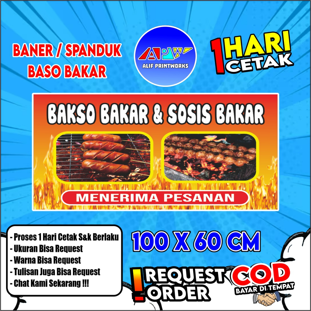 Jual Spanduk Banner Bakso Bakar, Spanduk Bakso Bakar 100x60 cm | Shopee ...