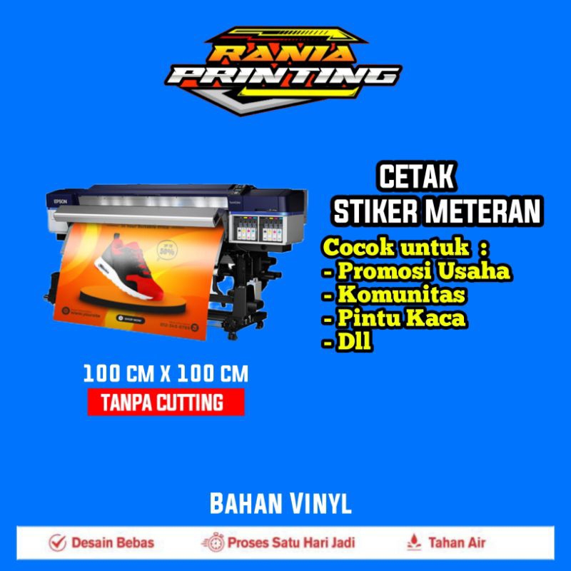 Jual Cetak Stiker vinyl Meteran | Shopee Indonesia
