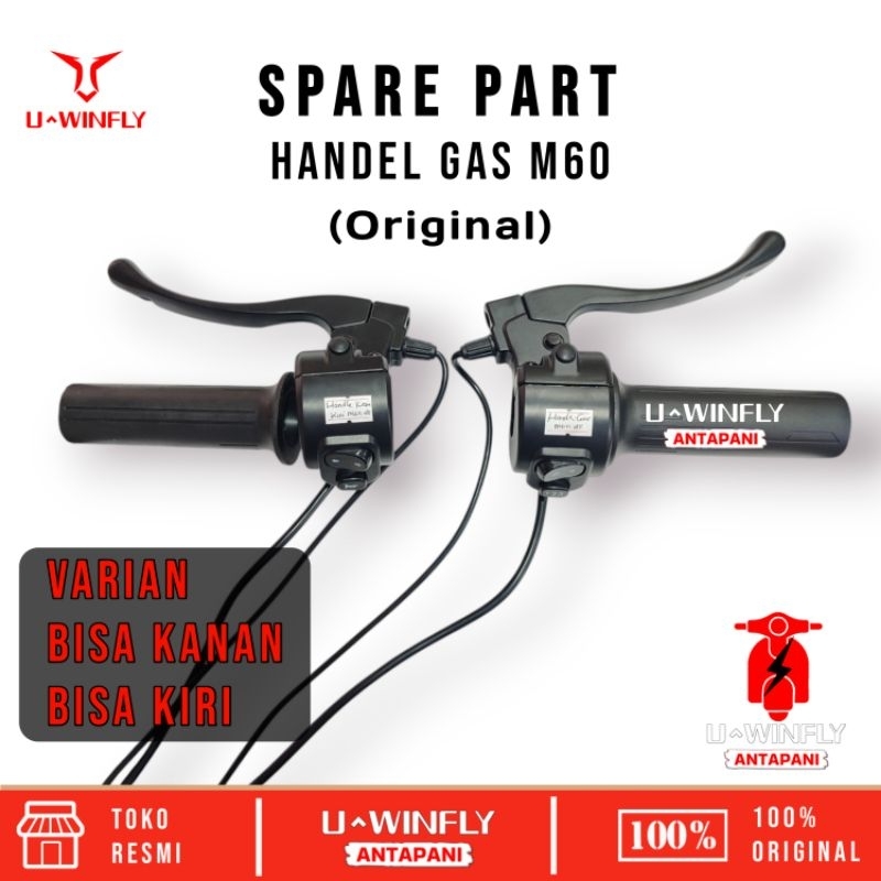 Jual Handle Gas Sepeda Listrik UWINFLY M60|D70|D60|D75|D65 Original | Shopee Indonesia
