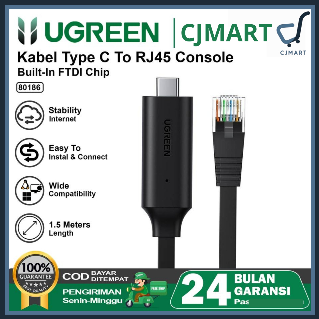 Jual UGREEN Kabel Console Type C To LAN Ethernet RJ45 Mac PC Komputer ...