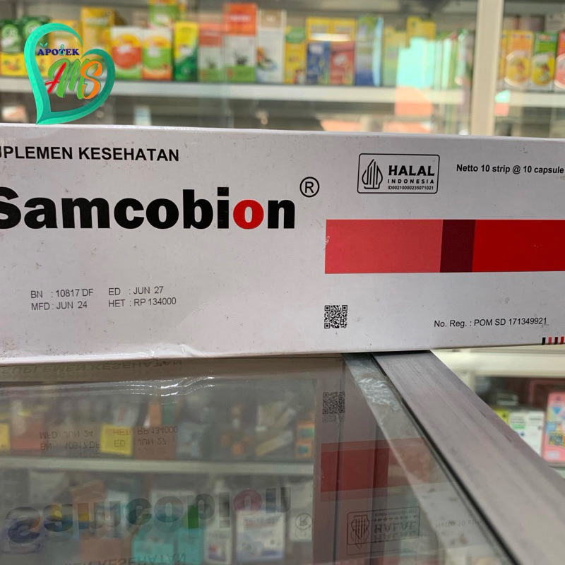 Jual Samcobion Per Strip Isi 10 Kapsul | Vitamin Tambah Darah dan ...