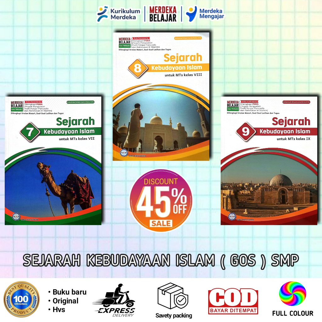 Jual Buku Siswa Pendamping SKI : Sejarah Kebudayaan Islam, KMA 450 Kelas 7,8,9 SMP Kurikulum ...
