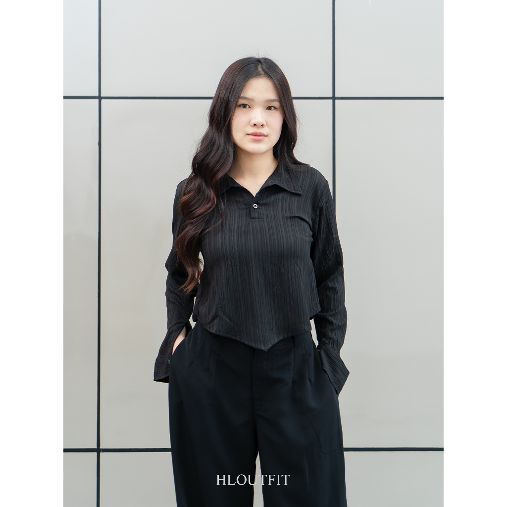 Jual HL Crush Kemeja Fitted Shirt- Kemeja Slim Fit Body (L Series ...