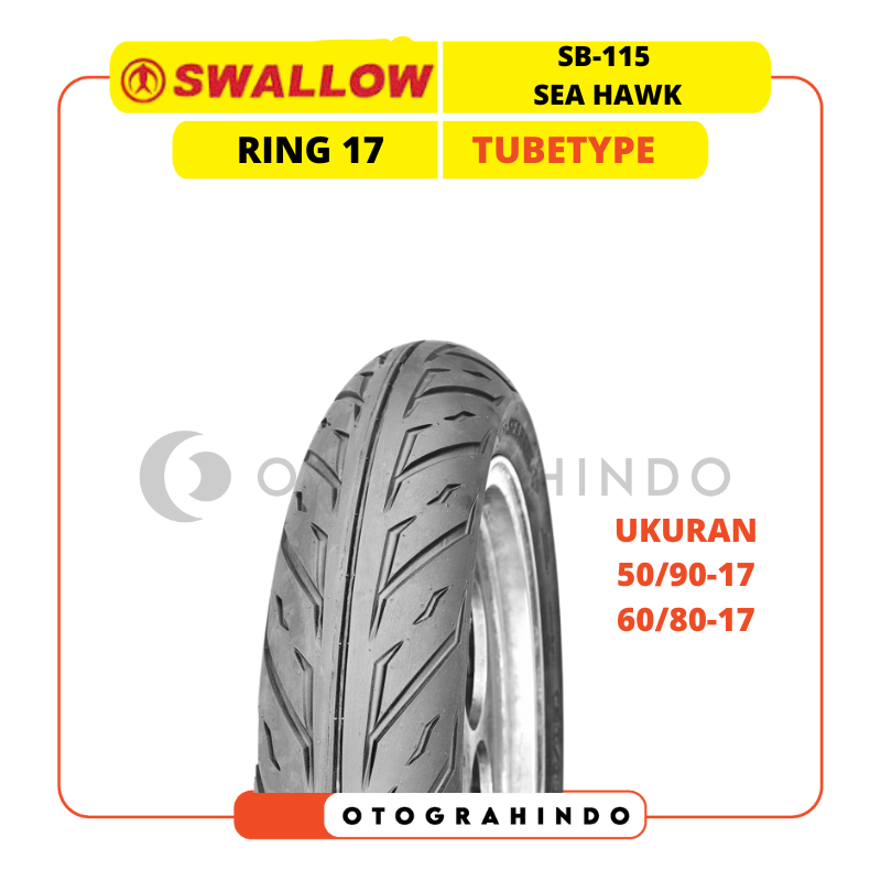 Jual BAN LUAR SEPEDA MOTOR SWALLOW SB-115 SEA HAWK UKURAN 50/90 60/80 ...