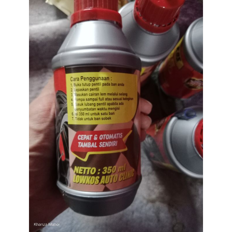 Jual LOWKOS Cairan Tambal Ban Tubeless Tubles Motor Mobil 350ml anti ...