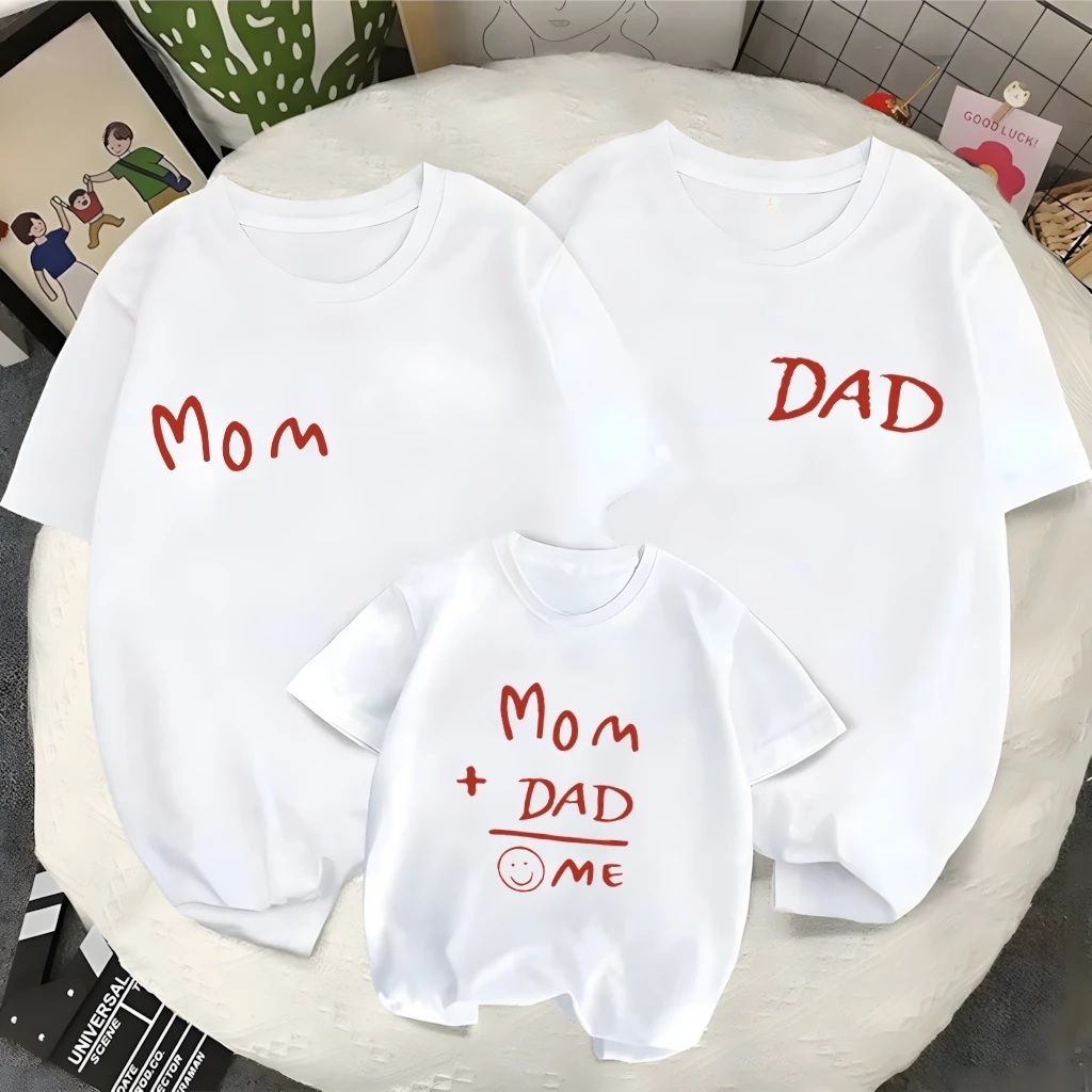 Jual Kaos Tshirt Family DAD MOM ME Atasan Kembaran Keluarga Seru Ayah ...