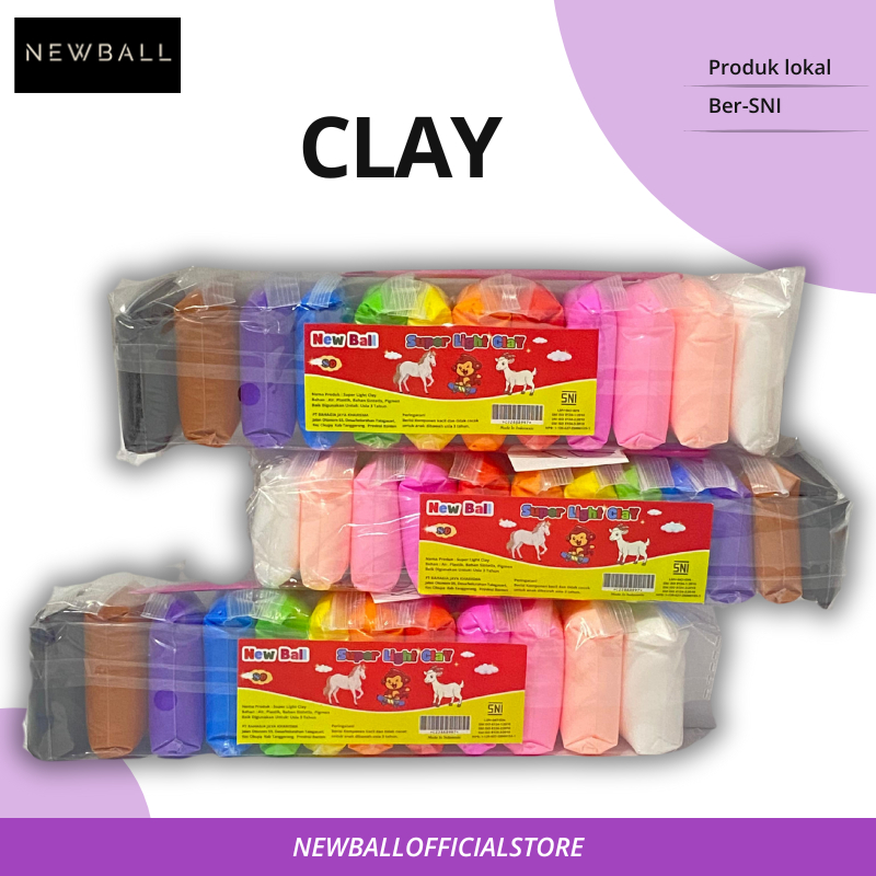 Jual NEWBALL Clay Polymer Mainan Anak Edukasi All Size | Shopee Indonesia