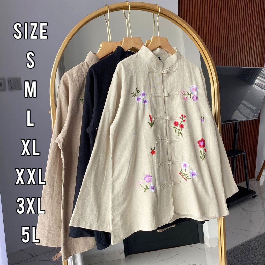 Jual Aimey Blouse - Blouse jumbo - Big size - Size S M L XL XXL 3XL 5L | Shopee Indonesia