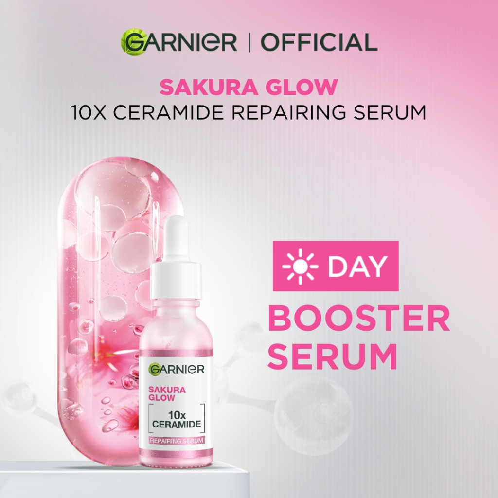 Jual Garnier Sakura Glow Hyaluron 30x Booster Serum Skin Care 30ml ...