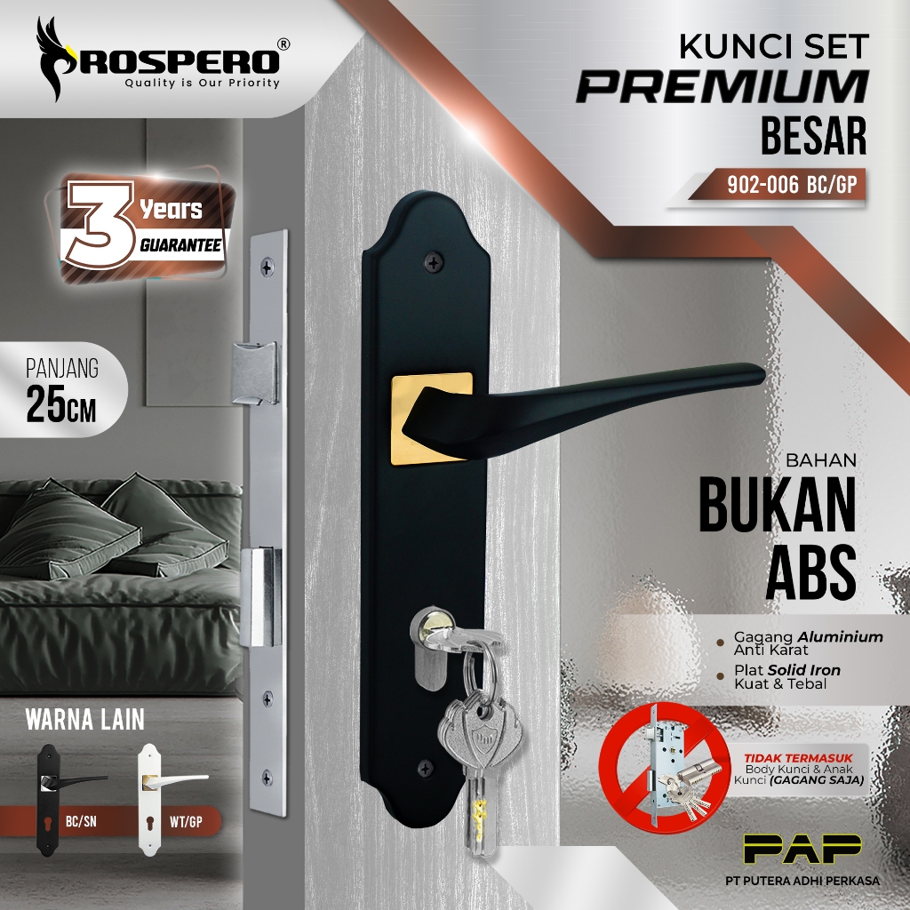 Jual PROSPERO Kunci Pintu Besar Aluminium Tebal 25cm Handle Besar 958 | Shopee Indonesia