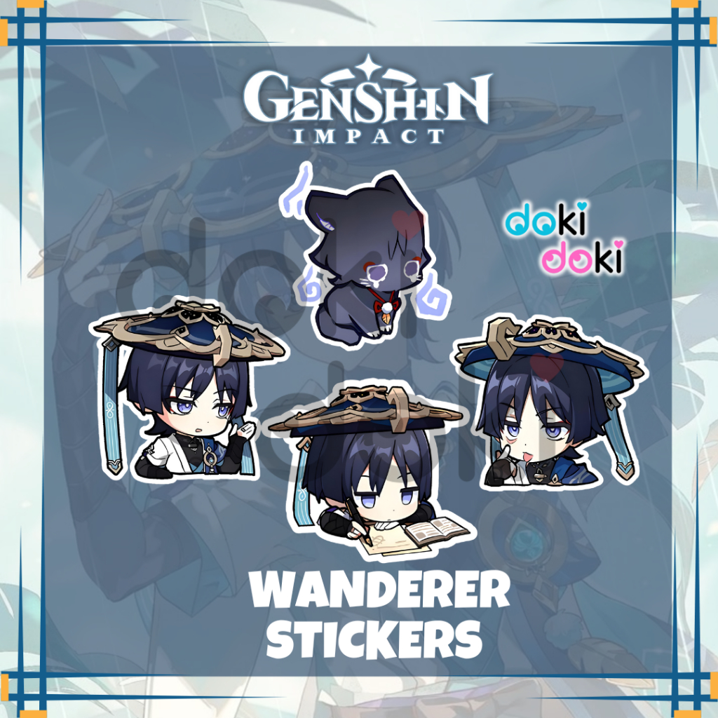 Jual DOKIDOKI 8 PCS STICKER WANDERER GENSHIN IMPACT STIKER VINYL ...